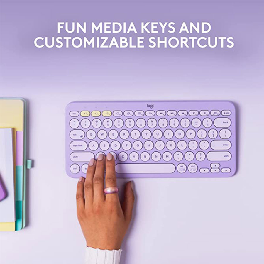 Logitech K380 Wireless Keyboard - Lavender Lemonade - Setra