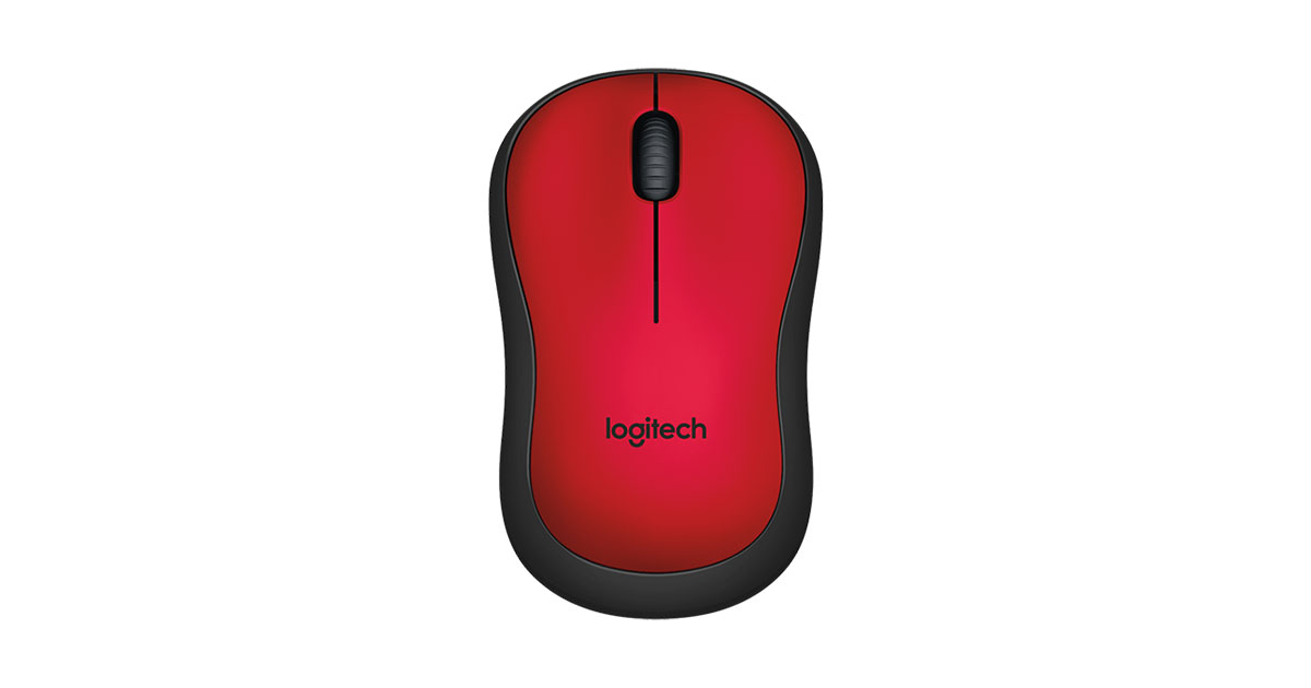Logitech M221 Wireless Mouse with Silent Clicks - Red - Setra