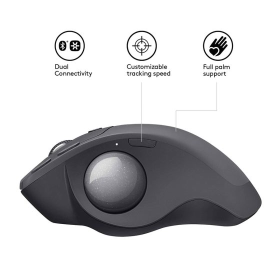 Logitech MX ERGO Advanced Wireless Trackball Mouse - Setra