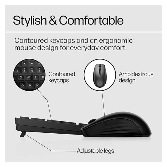HP 650 Wireless Keyboard and Mouse Combo - Setra