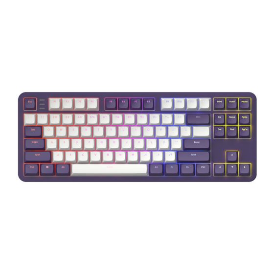 Dark Project ALU87A Violet RGB Mechanical Gaming Keyboard - Setra